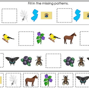 30 New Jersey State Symbols Themed Learning Games Download. ZIP File ...