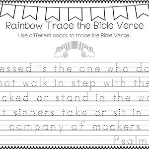 Psalms for Kids Tracing and Handwriting Worksheets. Preschool-5th Grade ...