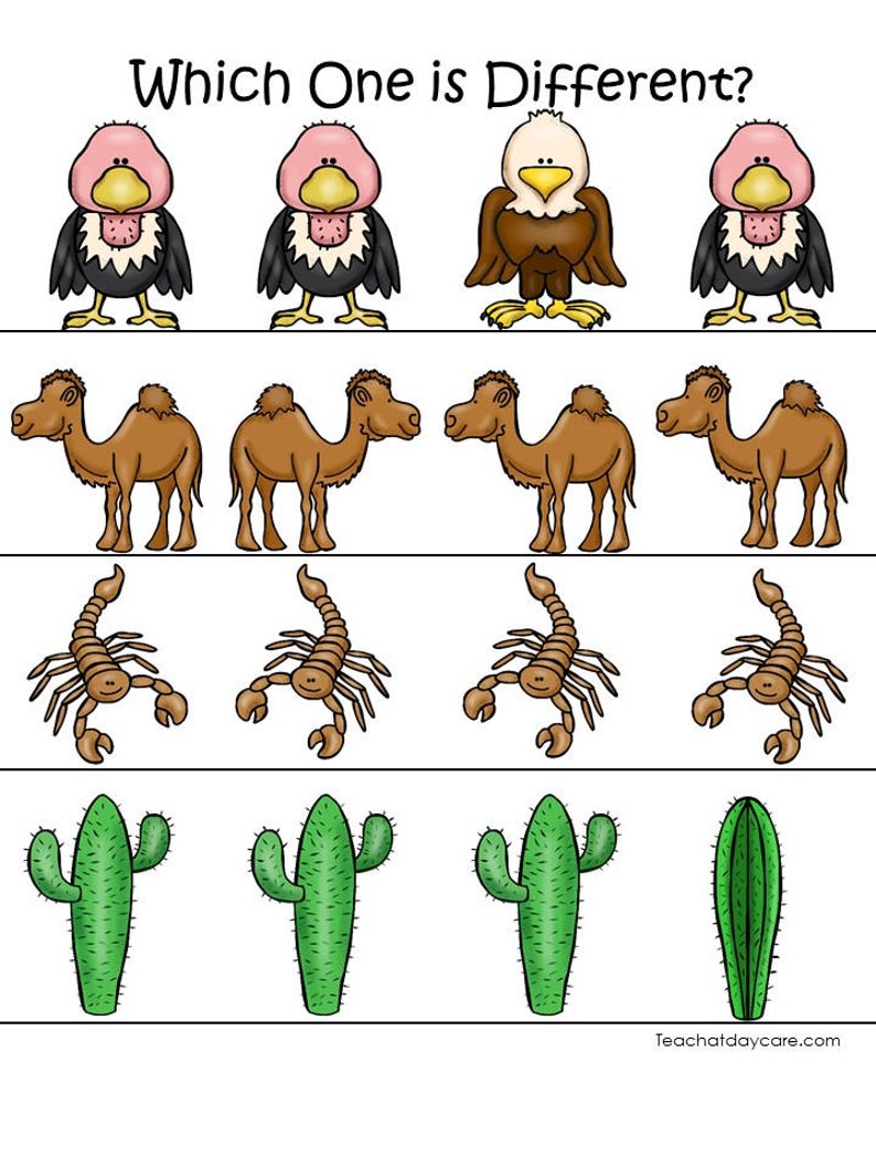 30 Desert Animals Preschool Educational Learning Games | Etsy