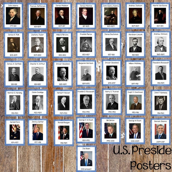 Us Presidents Poster - Etsy
