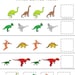 30 Dinosaur Printable Preschool Educational Games Download. - Etsy