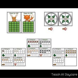 10 Printable Woodland Animals Themed Kindergarten Math Center Games and ...