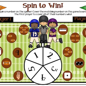 10 Printable Football Themed Kindergarten Math Center Games and ...