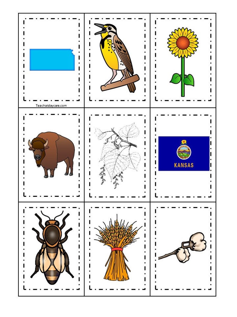 30 Kansas State Symbols Themed Learning Games Download. ZIP - Etsy