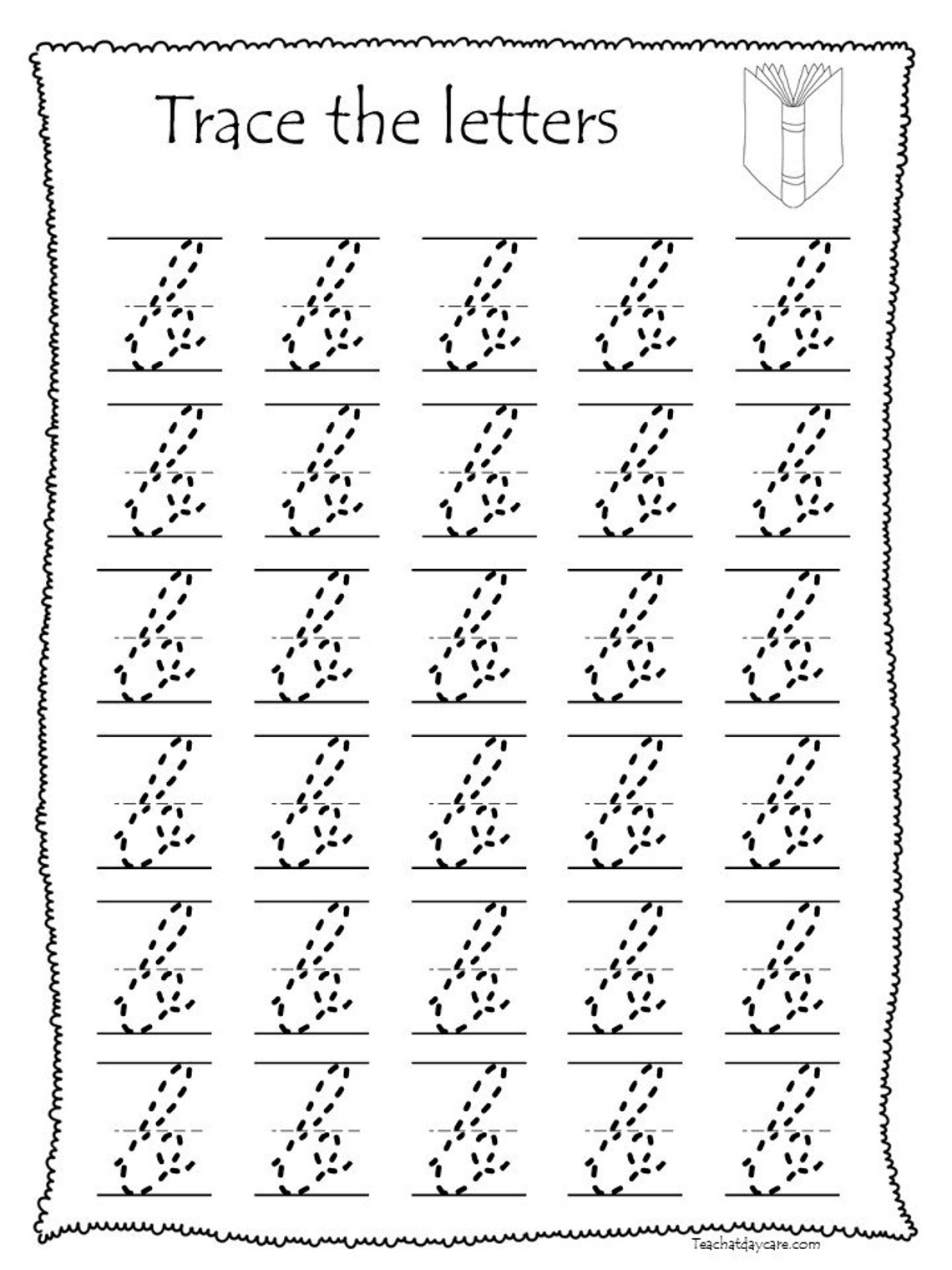 26 Printable Lowercase Cursive Trace the Alphabet Worksheets. | Etsy Canada