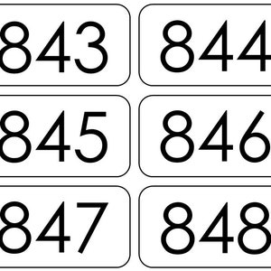 100 Printable Numbers 801-900 Flashcards. Preschool Thru Third Grade ...