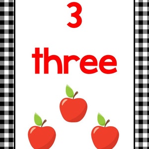 20 Printable Apple Themed Numbers Posters. Numbers 1-20. Classroom Wall ...