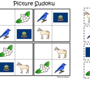 30 Idaho State Symbols Themed Learning Games Download. ZIP File ...