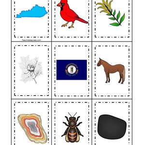 30 Kentucky State Symbols Themed Learning Games Download. ZIP File ...