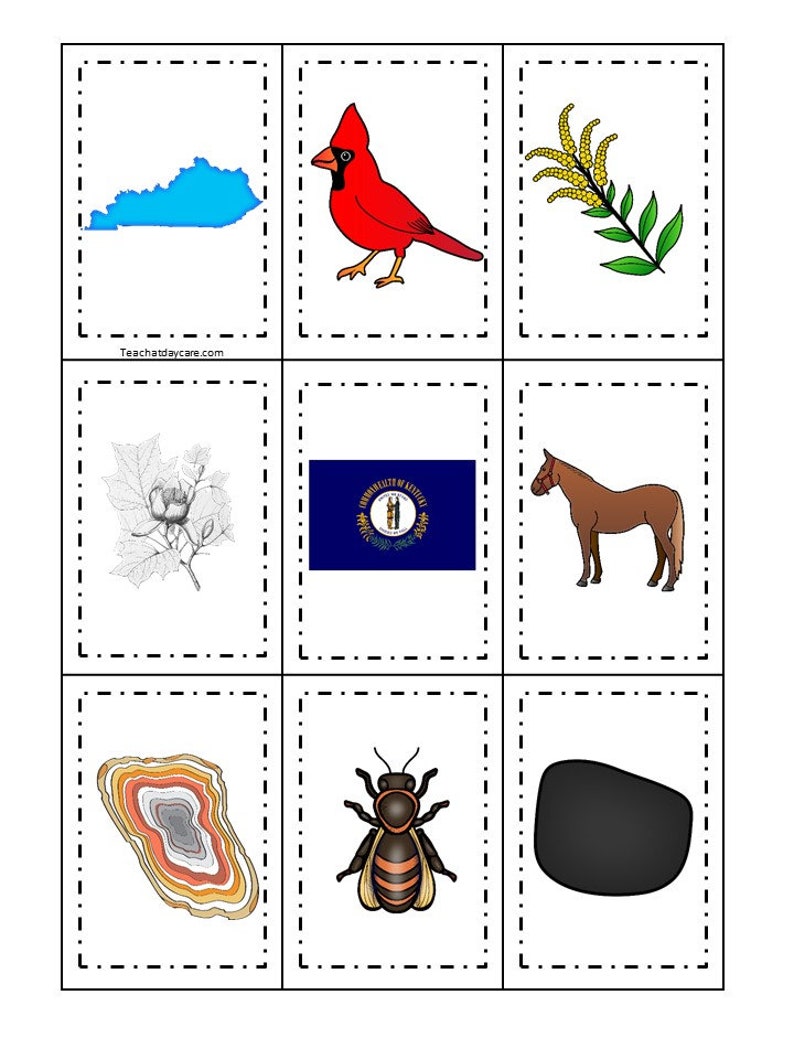 30 Kentucky State Symbols Themed Learning Games Download. ZIP | Etsy