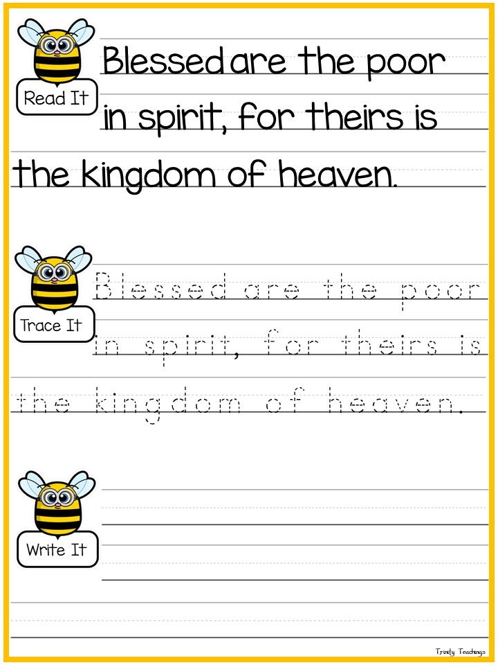 Bee Atitudes Learning Packet. Bee Themed Beatitudes . Activities and ...