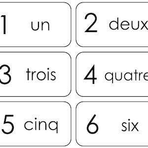 20 Printable French Numbers 1-20 Flashcards. Preschool Thru Third Grade ...