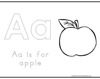 26 Printable Alphabet Trace & Color Worksheets. A-Z. Preschool-kdg - Etsy