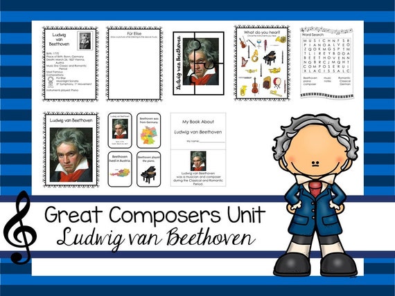 Ludwig Van Beethoven Word Search COMPOSER ACTIVITIES Ludwig Van