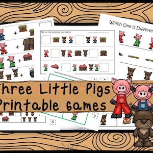 30 Three Little Pigs Games Download. Games and Activities in PDF Files ...