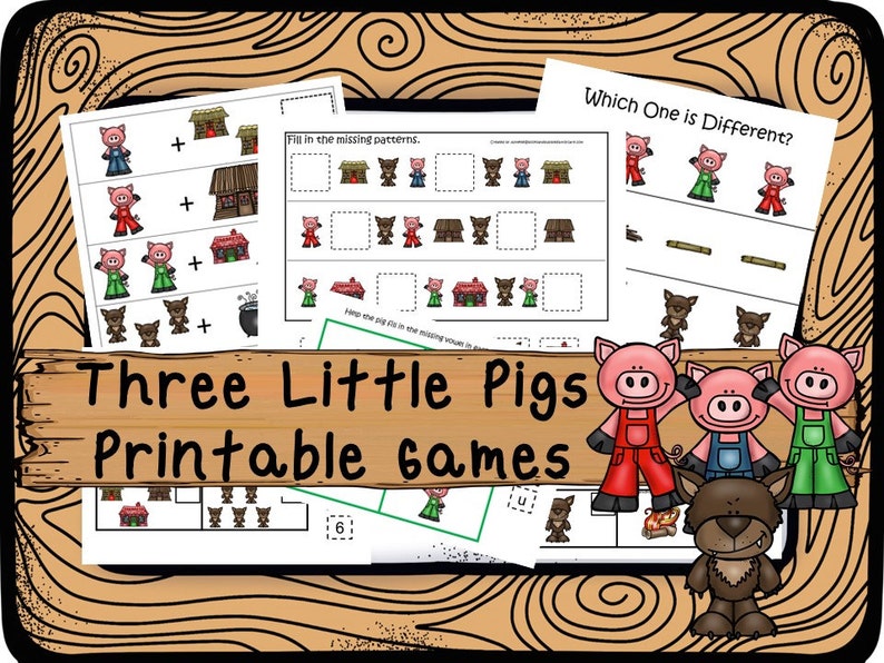 30 Three Little Pigs Games Download. Games and Activities in - Etsy