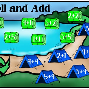 10 Printable Camping Themed Kindergarten Math Center Games and ...
