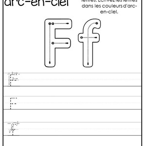 26 Printable Alphabet Rainbow Trace the Letters in French Worksheets ...