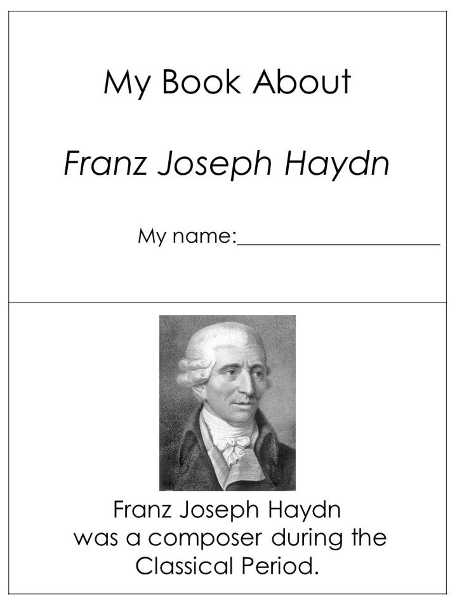 Franz Joseph Haydn Great Composer Unit. Music Appreciation. - Etsy