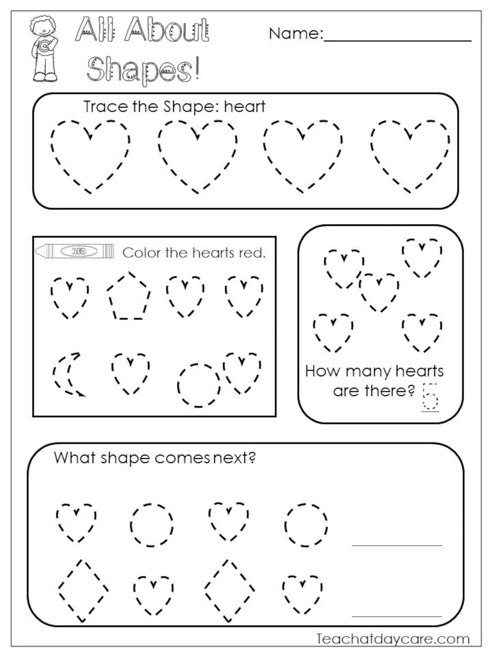 All About Shapes Worksheets. 11 Printable Shapes Worksheets. | Etsy