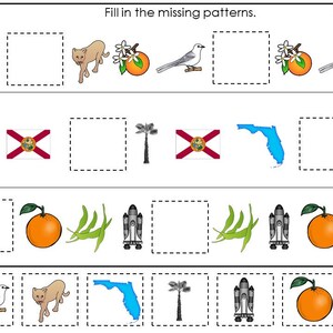 30 Florida State Symbols Themed Learning Games Download. ZIP File ...