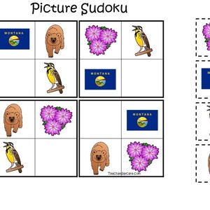 30 Montana State Symbols Themed Learning Games Download. ZIP File ...