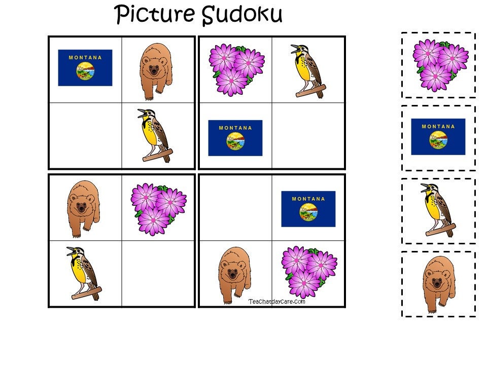 30 Montana State Symbols themed Learning Games Download. ZIP | Etsy