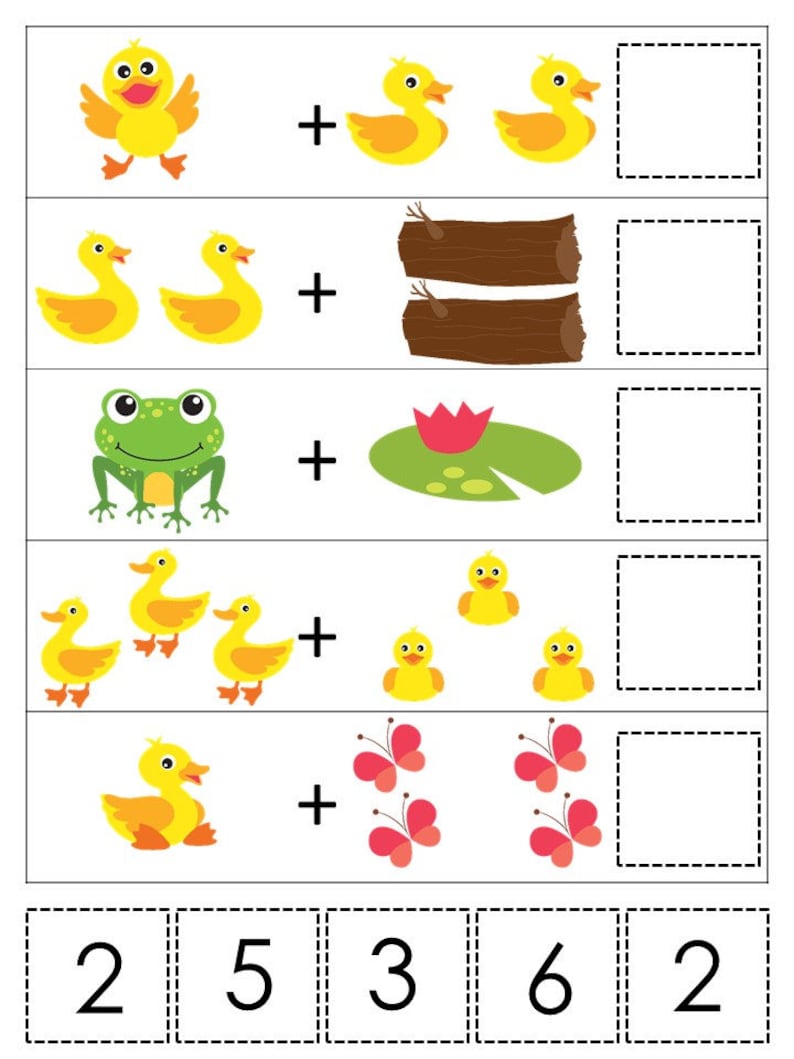 30 Ducks at the Pond Preschool Educational Learning Games - Etsy