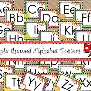 26 Printable Apple Themed Alphabet Posters. 8x10 - Etsy