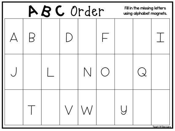 Abc Order Worksheets First Grade