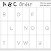 4 Printable ABC Order Work Mats/worksheets. Preschool-kindergarten ...