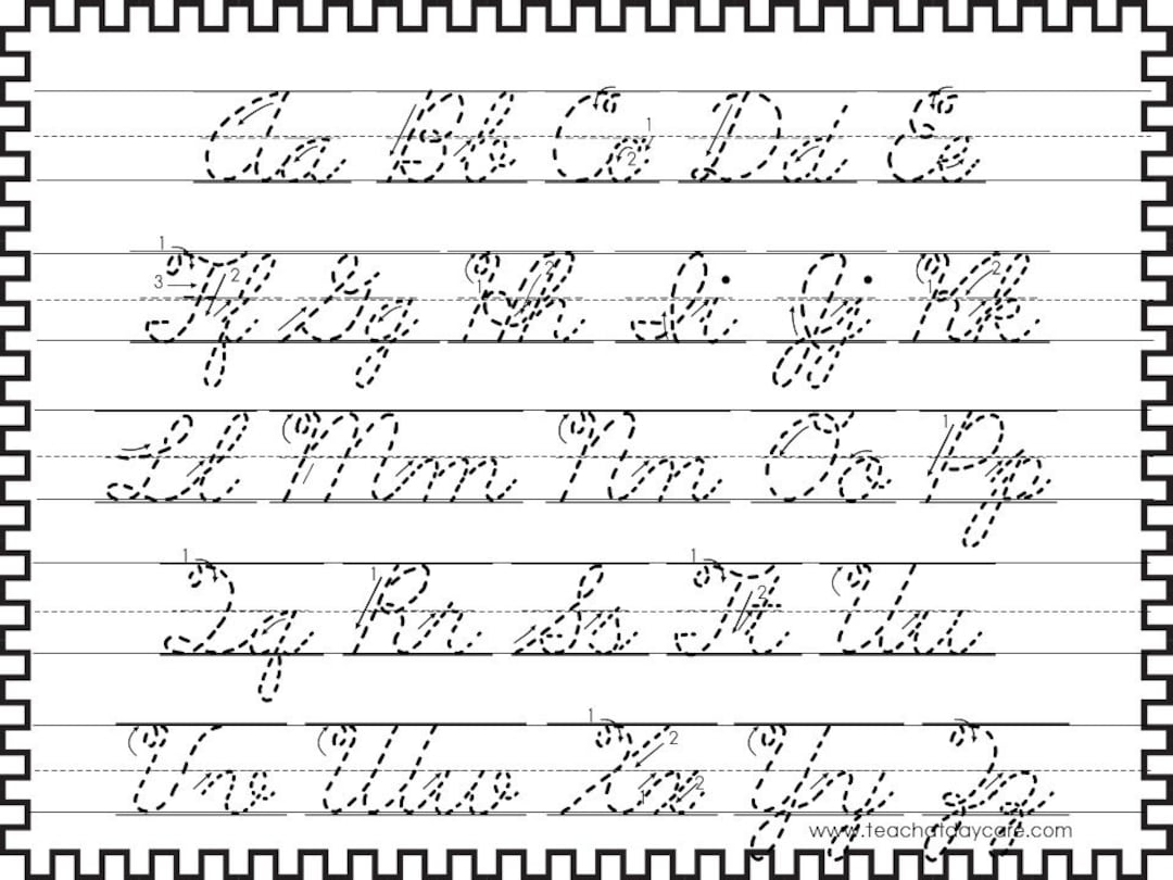 2 Cursive Alphabet Tracing Worksheets (cursive and Directional). Prints ...