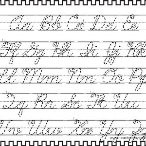 2 Cursive Alphabet Tracing Worksheets (cursive and Directional). Prints ...
