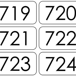 100 Printable Numbers 701-800 Flashcards. Preschool Thru Third Grade ...