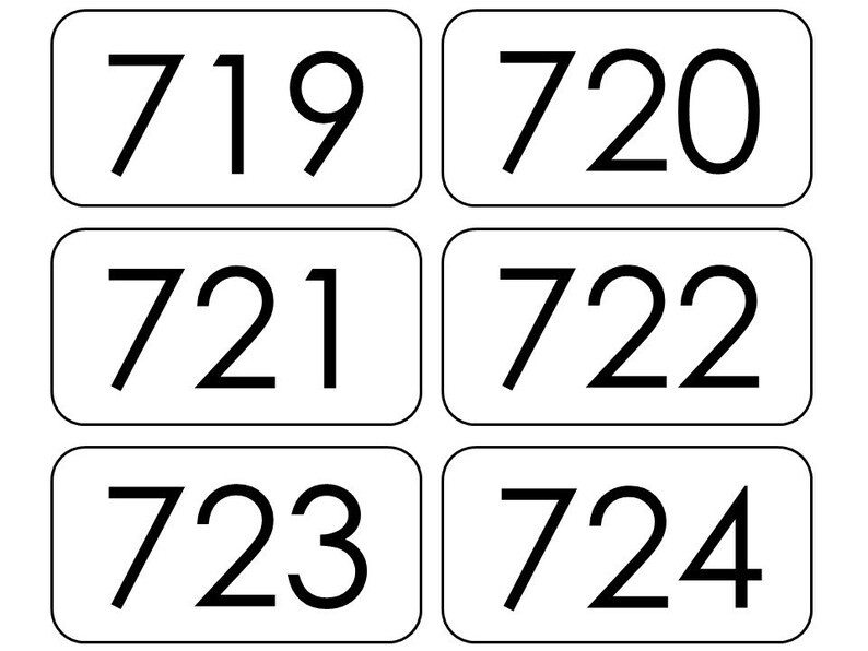 100 Printable Numbers 701-800 Flashcards. Preschool Thru Third - Etsy