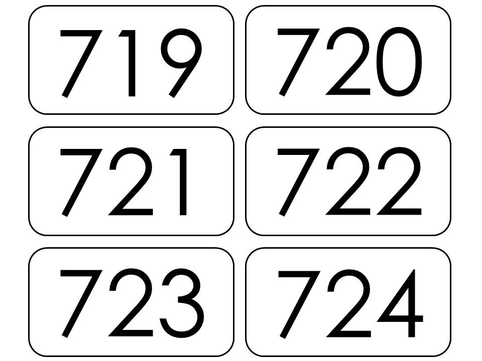 100 Printable Numbers 701-800 Flashcards. Preschool Thru Third | Etsy