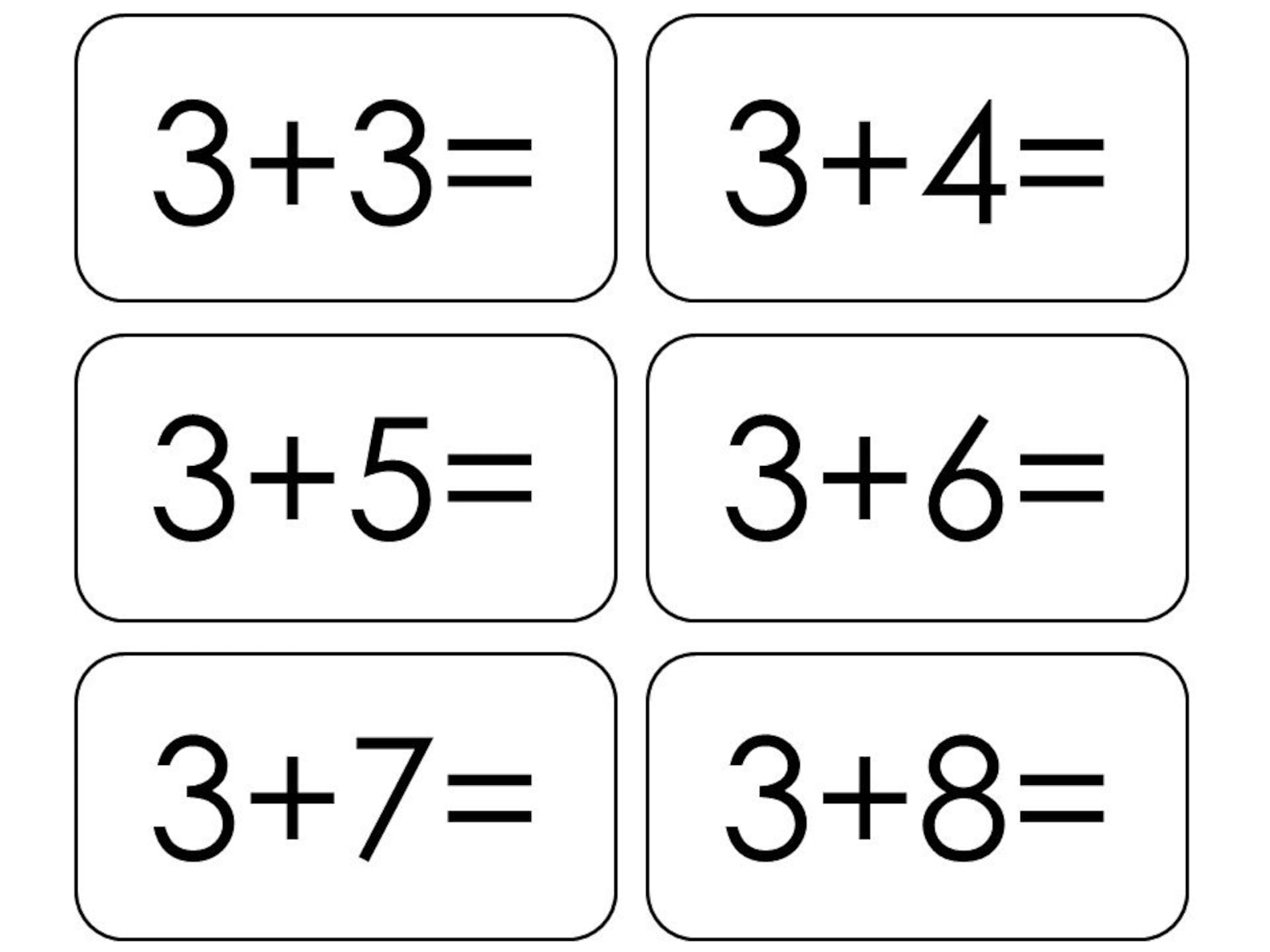169 Printable Addition Flashcards. Facts 0-12. Preschool Thru - Etsy