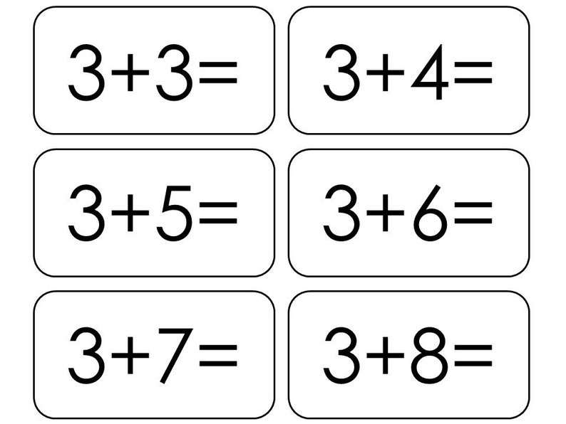 169 Printable Addition Flashcards. Facts 0-12. Preschool Thru - Etsy