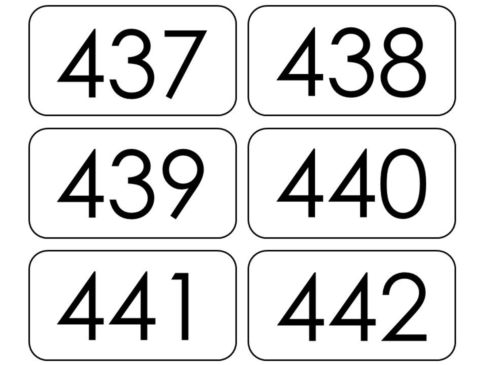 100 Printable Numbers 401-500 Flashcards. Preschool Thru Third Grade ...