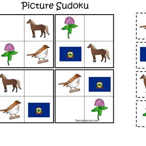 30 Vermont State Symbols Themed Learning Games Download. ZIP File ...