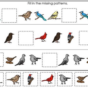 30 Printable Preschool Birds Learning Games Download. Games and ...