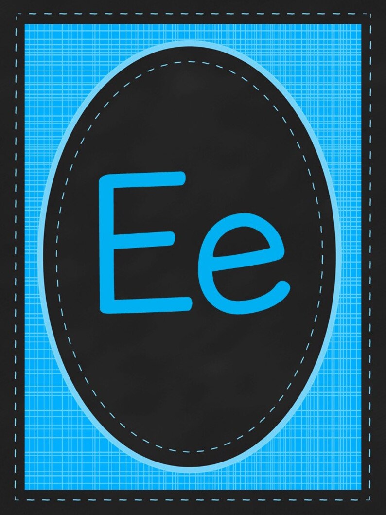 26 Printable Neon and Black Alphabet Posters. 8x10 Classroom ...
