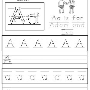 Bible Letter of the Week Curriculum. Letters A-Z Worksheets and ...