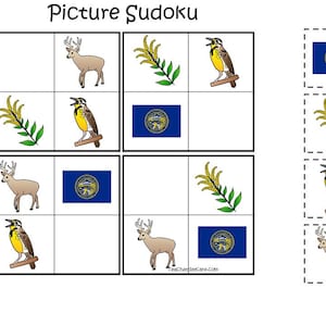 30 Nebraska State Symbols Themed Learning Games Download. ZIP File ...