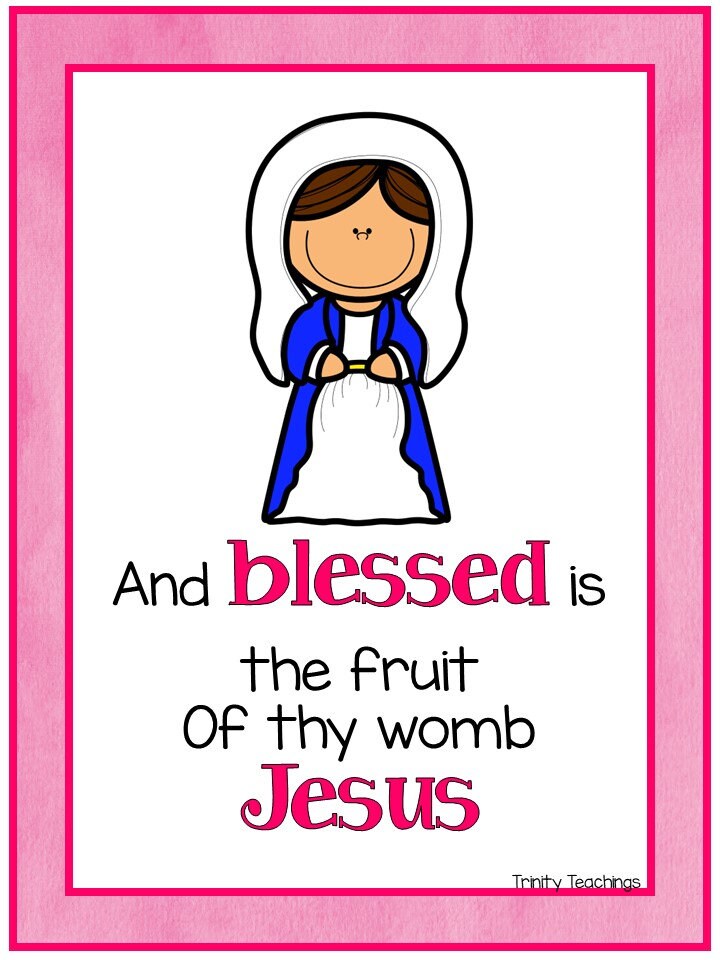10 Hail Mary Posters. 5 Color, 5 Black and White. Classroom, Youth ...