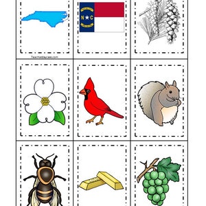 30 North Carolina State Symbols Themed Learning Games Download. ZIP ...