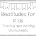 Beatitudes for Kids Handwriting and Color Worksheets. Preschool-5th ...
