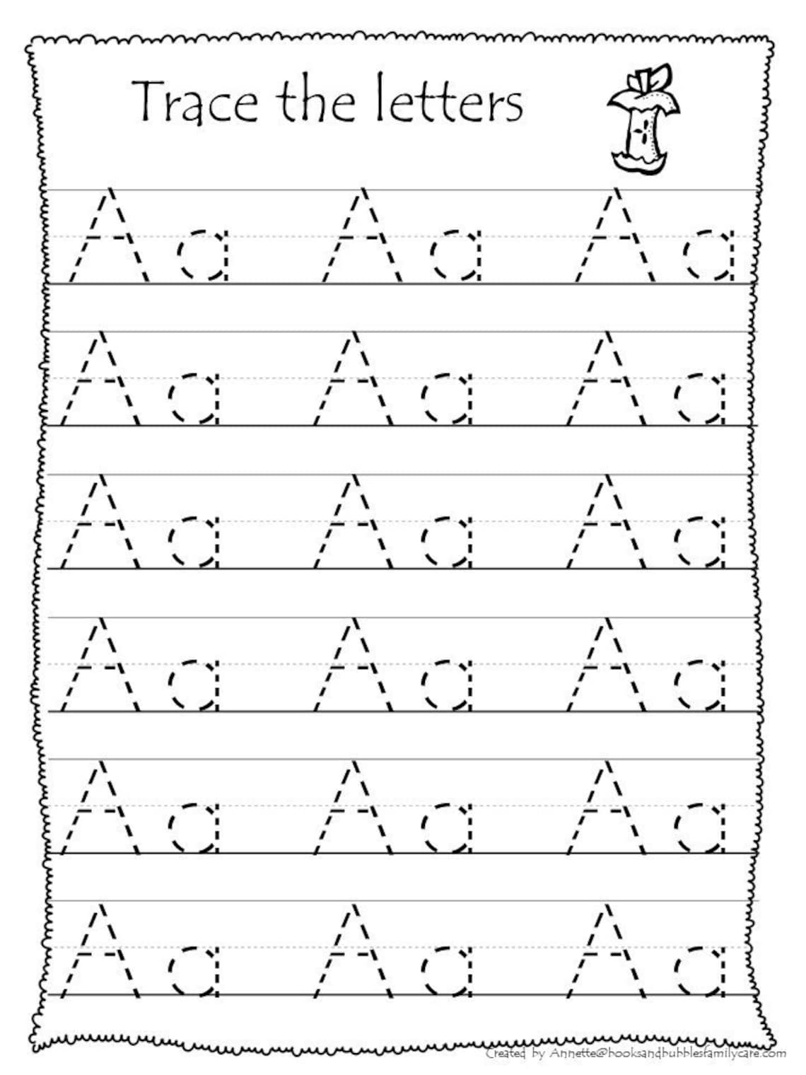 26 Printable Trace the Alphabet Worksheets. Preschool-kdg Phonics. - Etsy