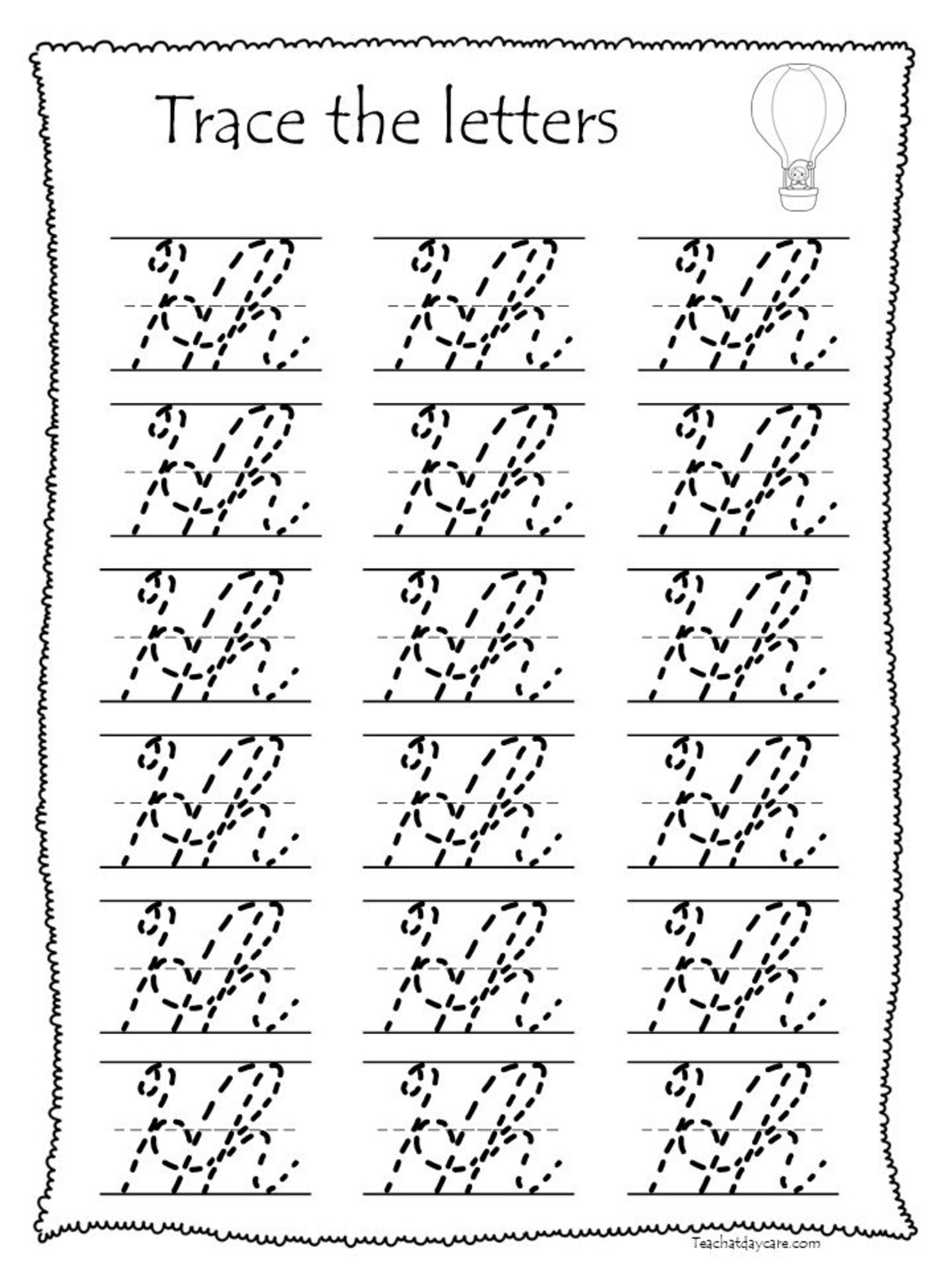 26 Printable Cursive Trace the Alphabet Worksheets. 1st-4th Grade ...