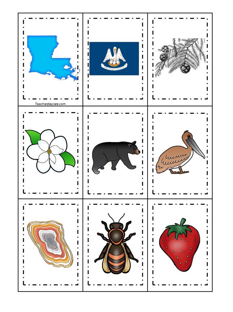 30 Louisiana State Symbols themed Learning Games Download. ZIP | Etsy